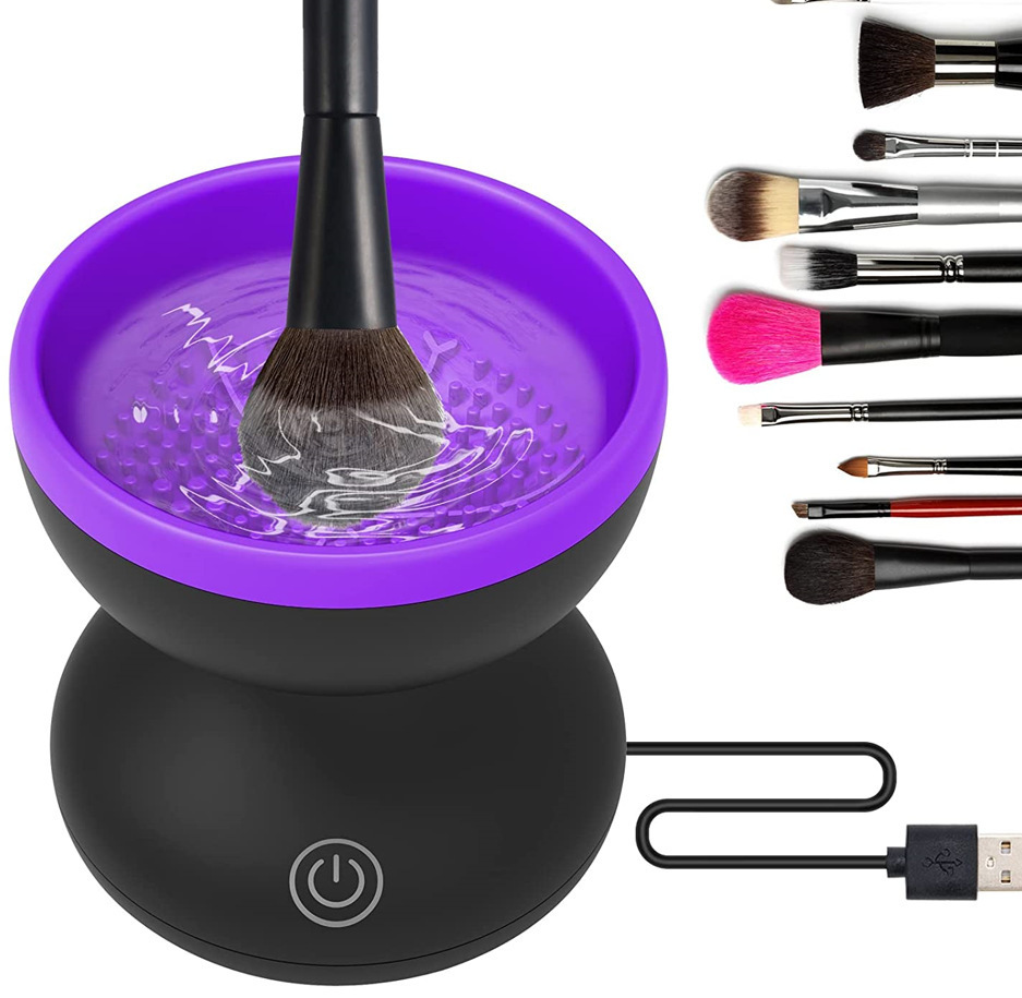 Electric Makeup Brush Cleaner Machine Portable Automatic USB Cosmetic ...