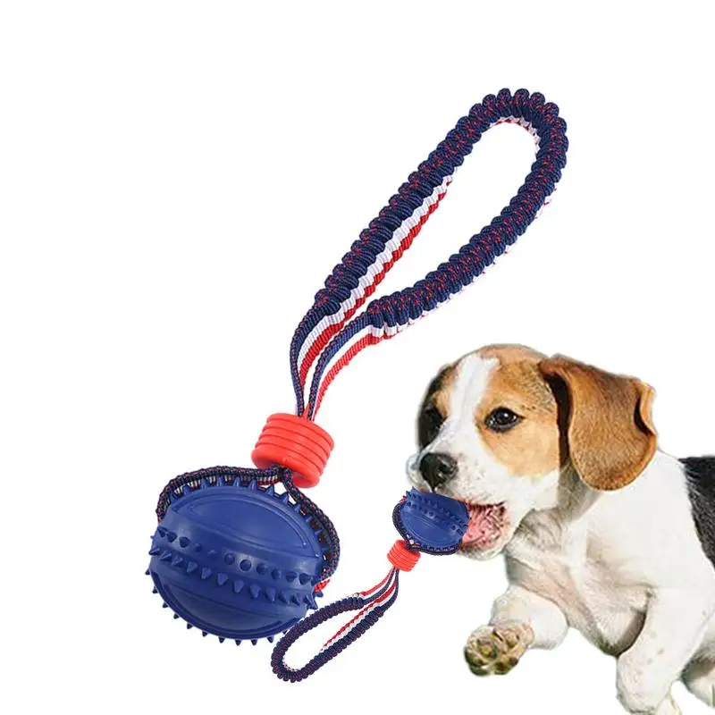 Interactive Dog Toy Ball Interactive Teether With Rope Dog Ball Pet ...