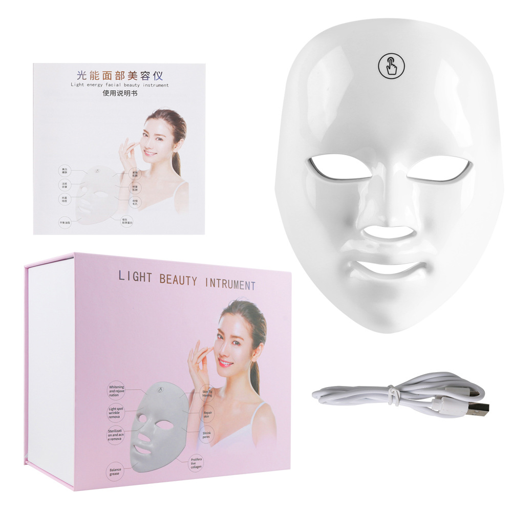 Touch Screen Seven-color Light Mask LED Photon Skin Rejuvenation ...